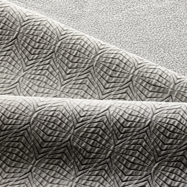 Stitch Plain Silver Fabric | Zoffany by Sanderson Design