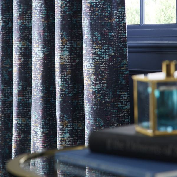 Eclipse Midnight Midnight Curtains | Clarke & Clarke by Sanderson Design