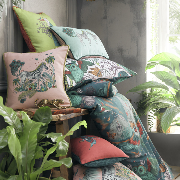 Frontier Duvet Teal Bedding | Clarke & Clarke by Sanderson Design