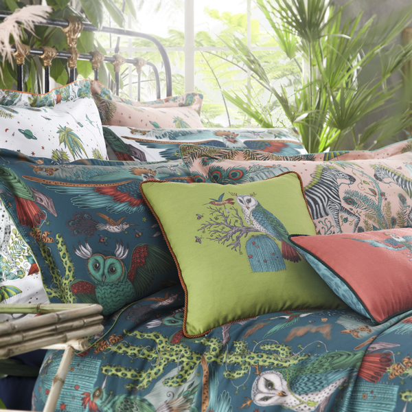 Frontier Duvet Teal Bedding | Clarke & Clarke by Sanderson Design