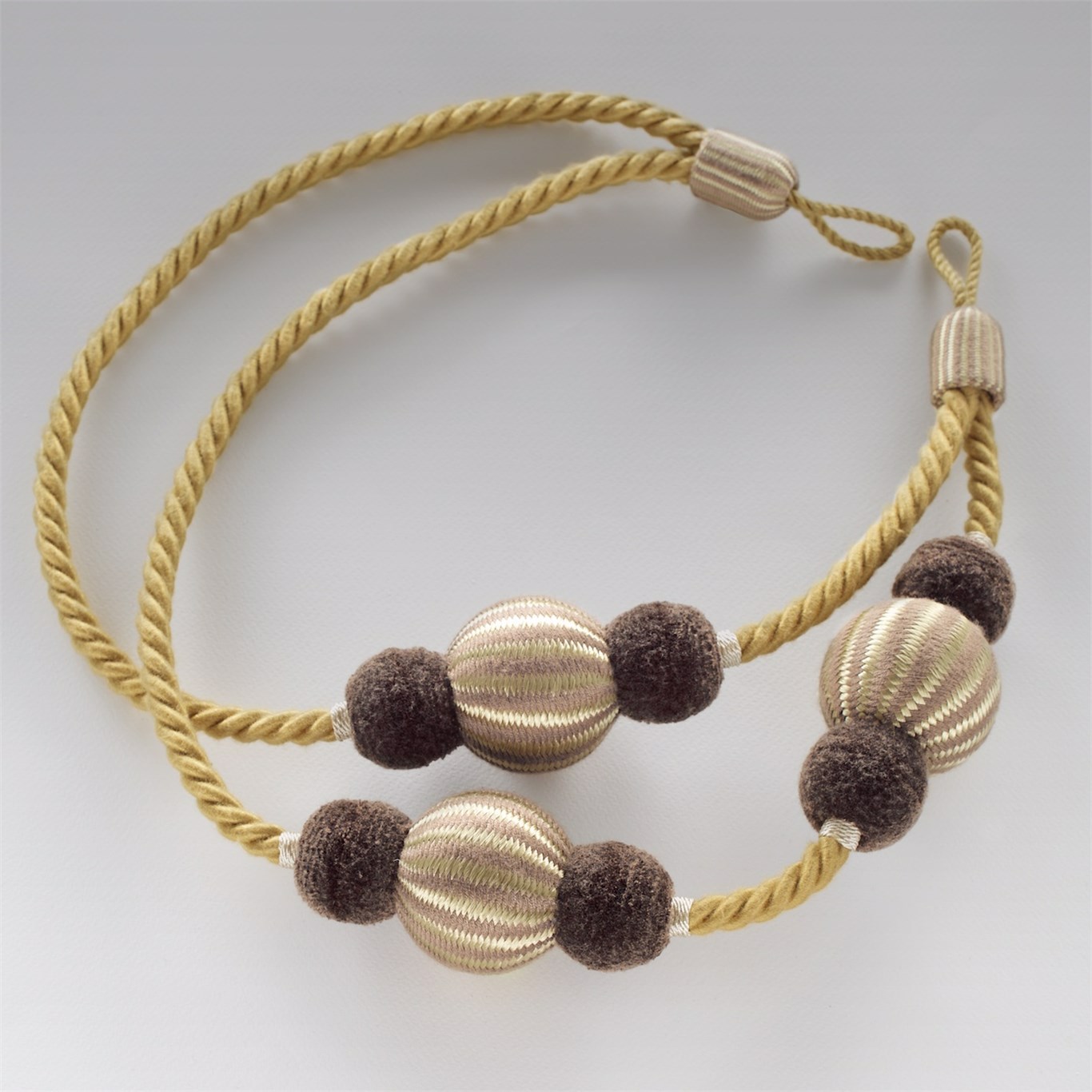 Pom Pom Tieback Bronze/Stone Trimmings | Sanderson by Sanderson Design