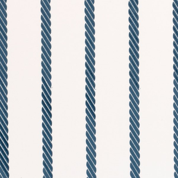 ROPE STRIPE Blue Fabric | Clarke & Clarke by Sanderson Design
